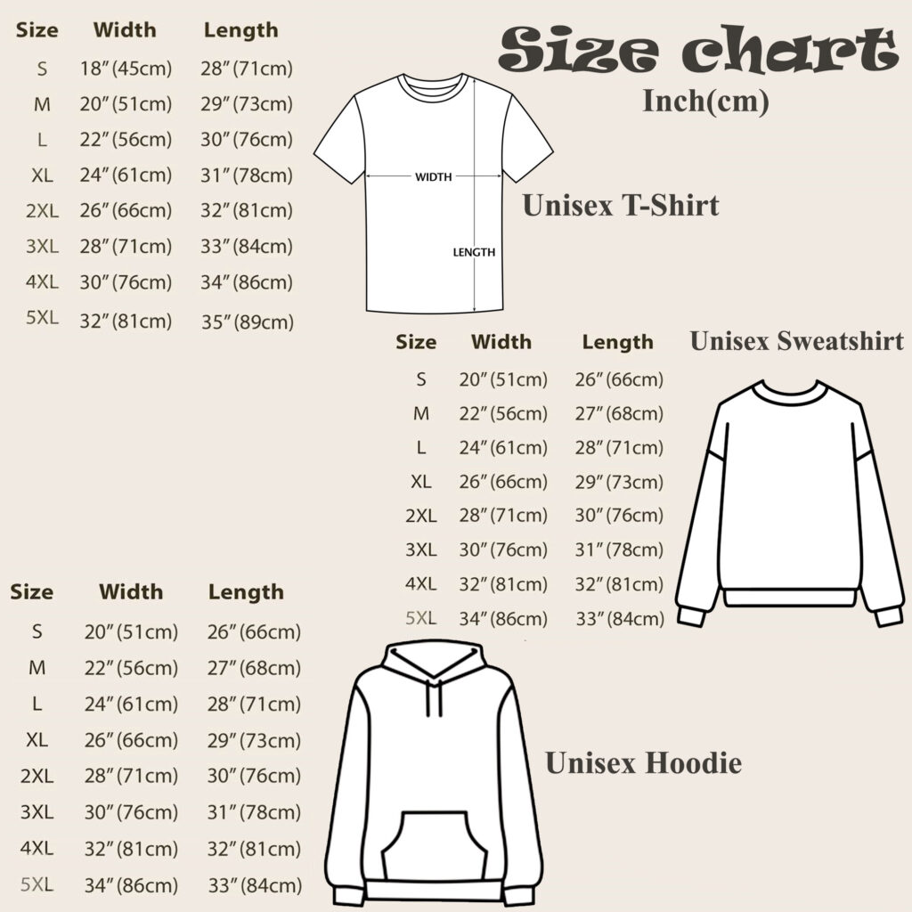 shirt size chart – Footwonder